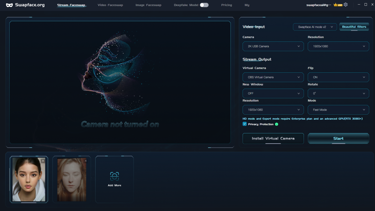 Use swapface for video chatting and live streaming on Windows PC! – Swapface